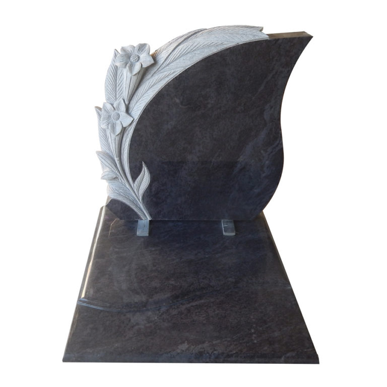 Flower carved design for cemetery monument - Justhighstone