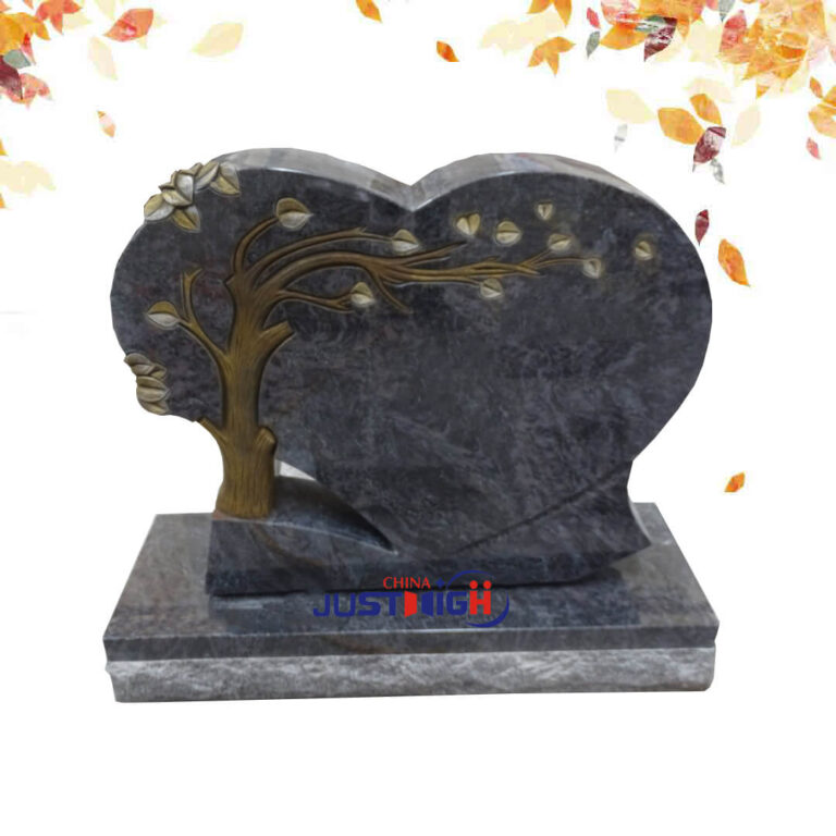 Wholesale tree design heart shape granite headstone