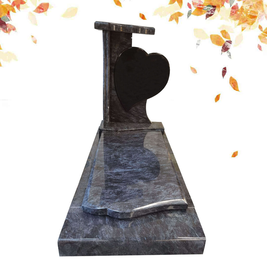 Heart shape granite tombstone monument factory