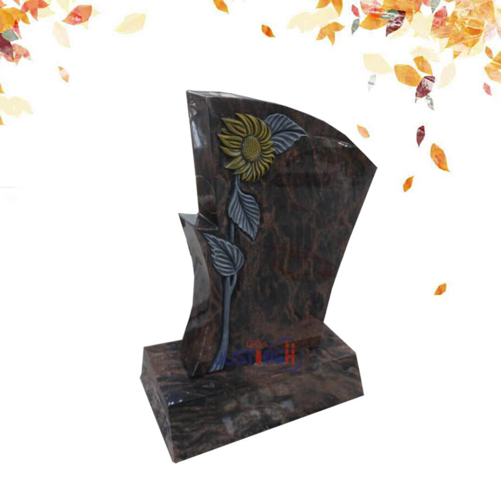 Sunflower Carving Granite Tombstone Factory - Justhighstone