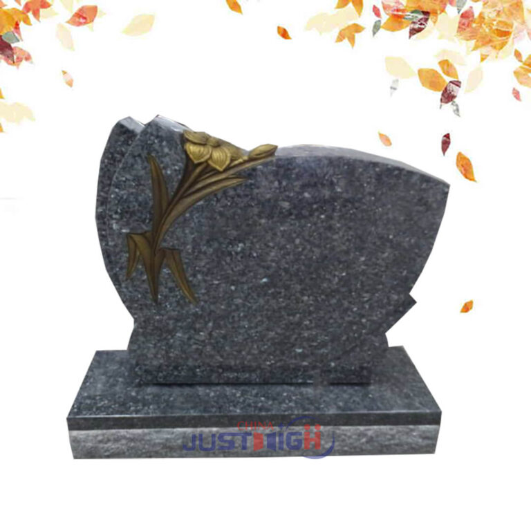 Custom flower carving granite tombstone factory headstone wholesale