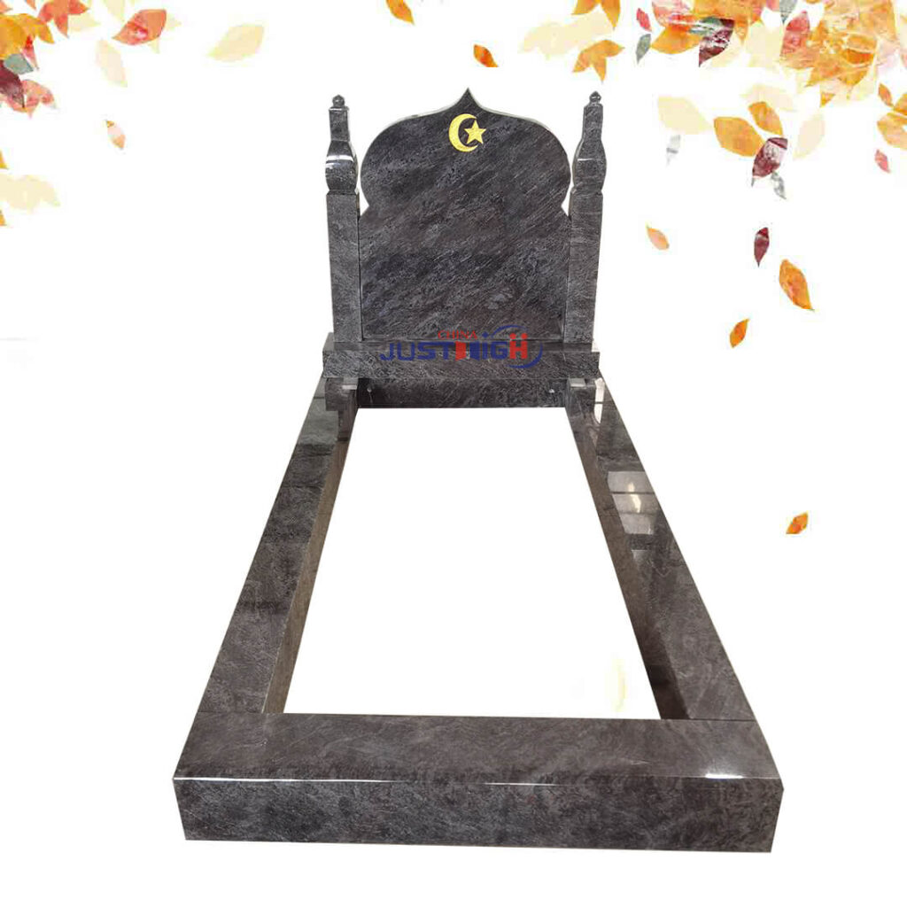 Bahama blue granite headstone muslim tombstone wholesale