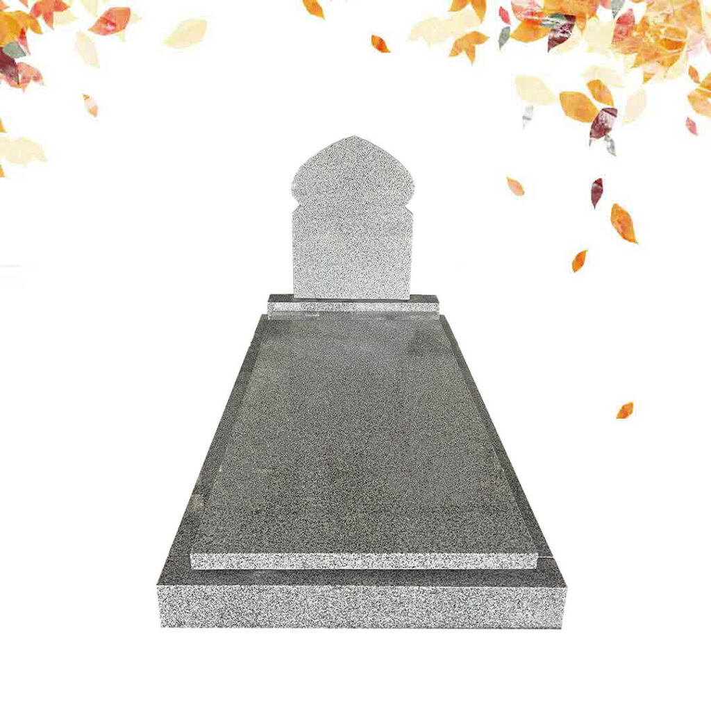 Muslim Grey Granite Tombstone Factory-Justhighstone